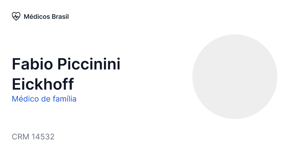 Fabio Piccinini Eickhoff - Médico de família | Médicos Brasil