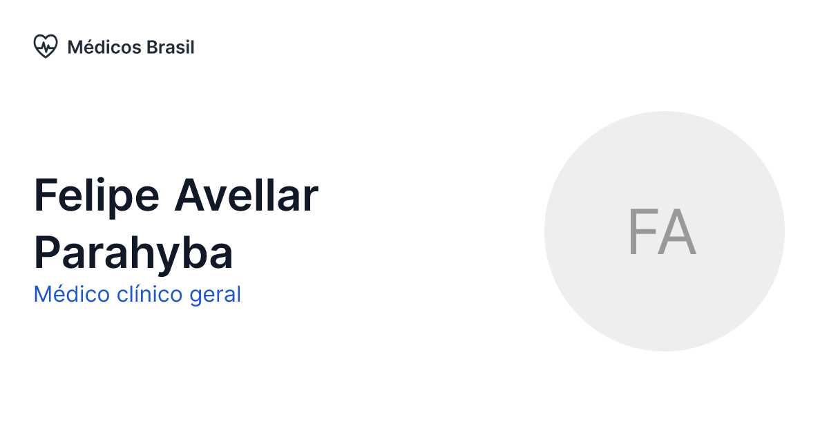 Felipe Avellar Parahyba - Médico clínico geral | Médicos Brasil