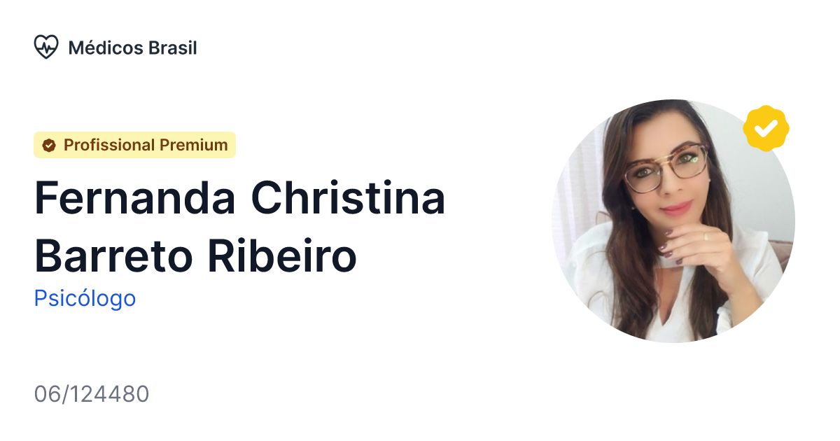 Fernanda Christina Barreto Ribeiro - Psicólogo | Médicos Brasil