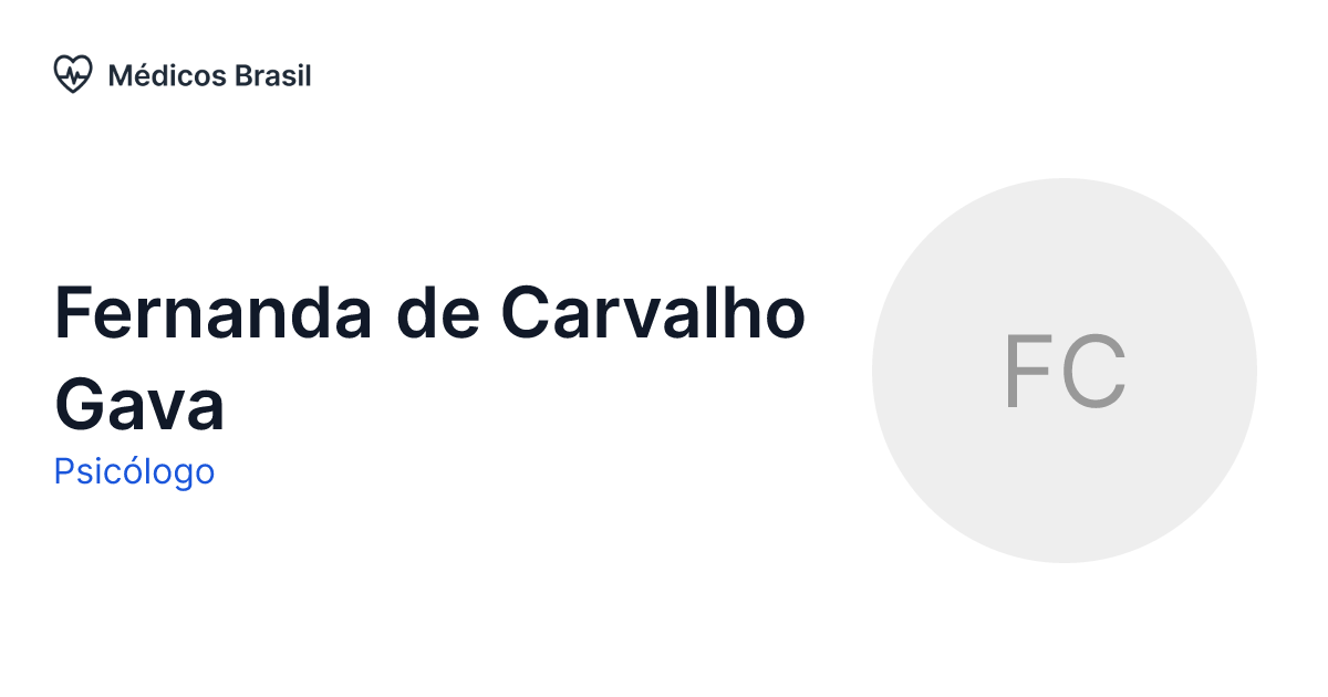 Fernanda de Carvalho Gava - Psicólogo | Médicos Brasil