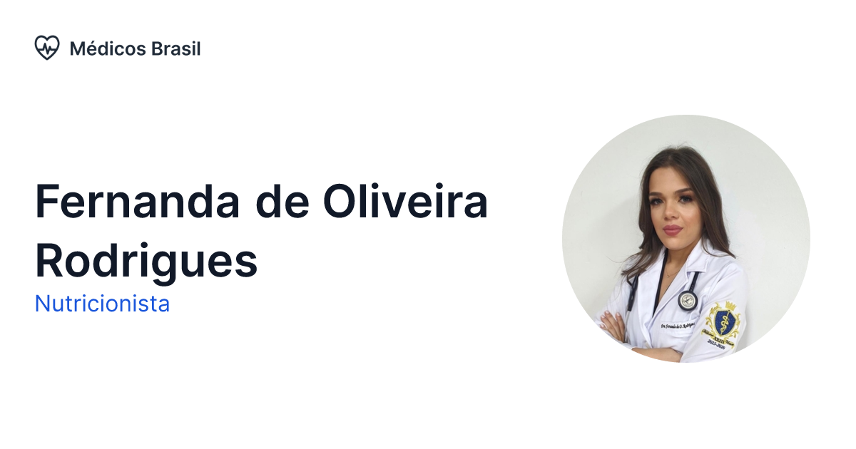 Fernanda de Oliveira Rodrigues - Nutricionista | Médicos Brasil