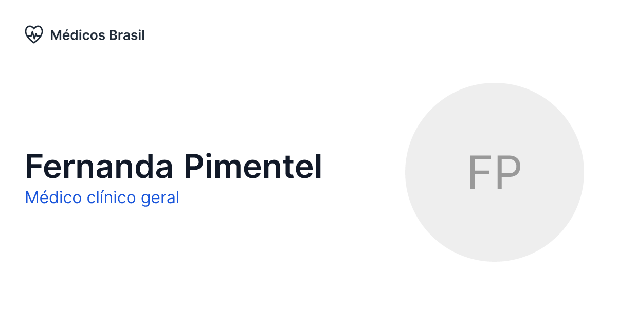 Fernanda Pimentel - Médico clínico geral | Médicos Brasil