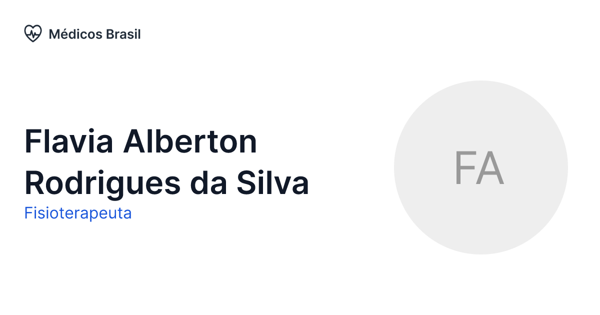 Flavia Alberton Rodrigues da Silva - Fisioterapeuta | Médicos Brasil