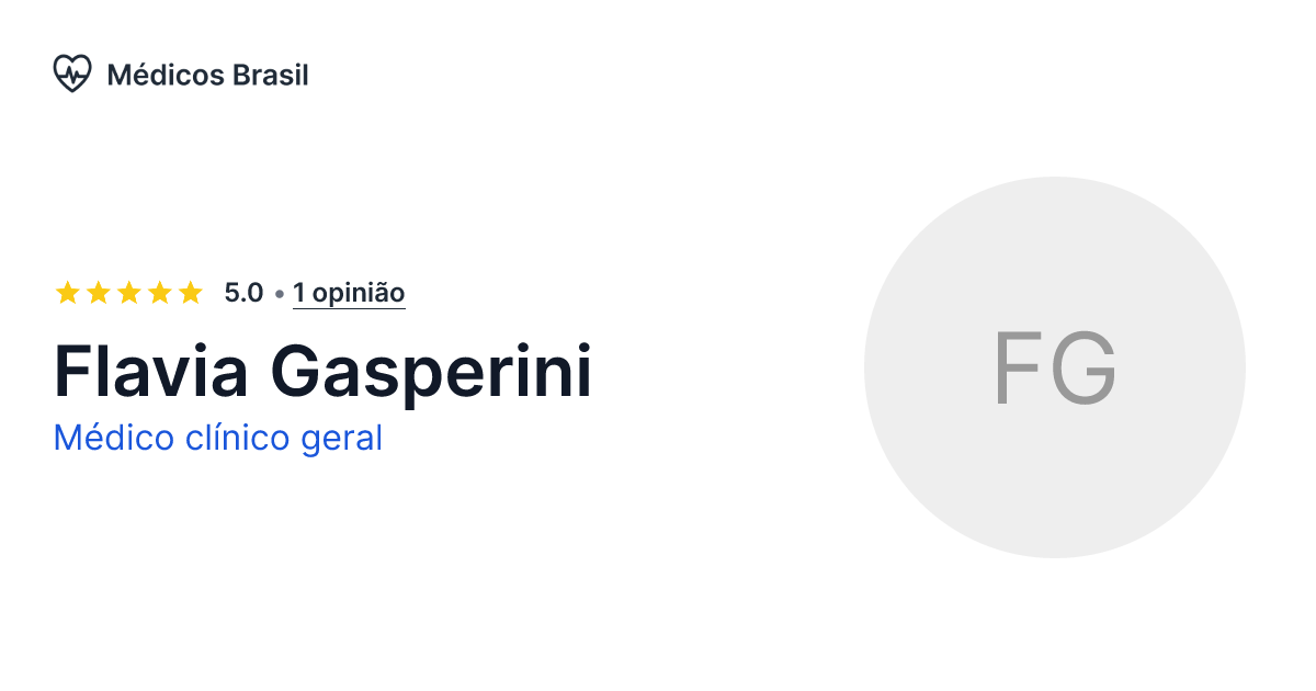 Flavia Gasperini - Médico clínico geral | Médicos Brasil