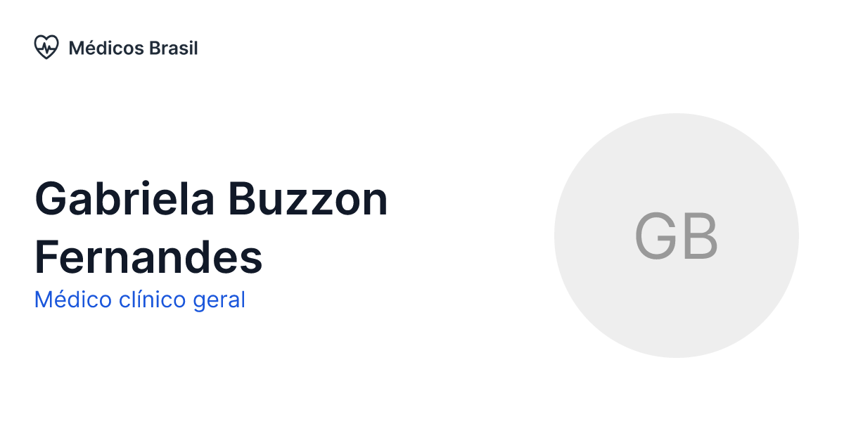 Gabriela Buzzon Fernandes - Médico clínico geral | Médicos Brasil