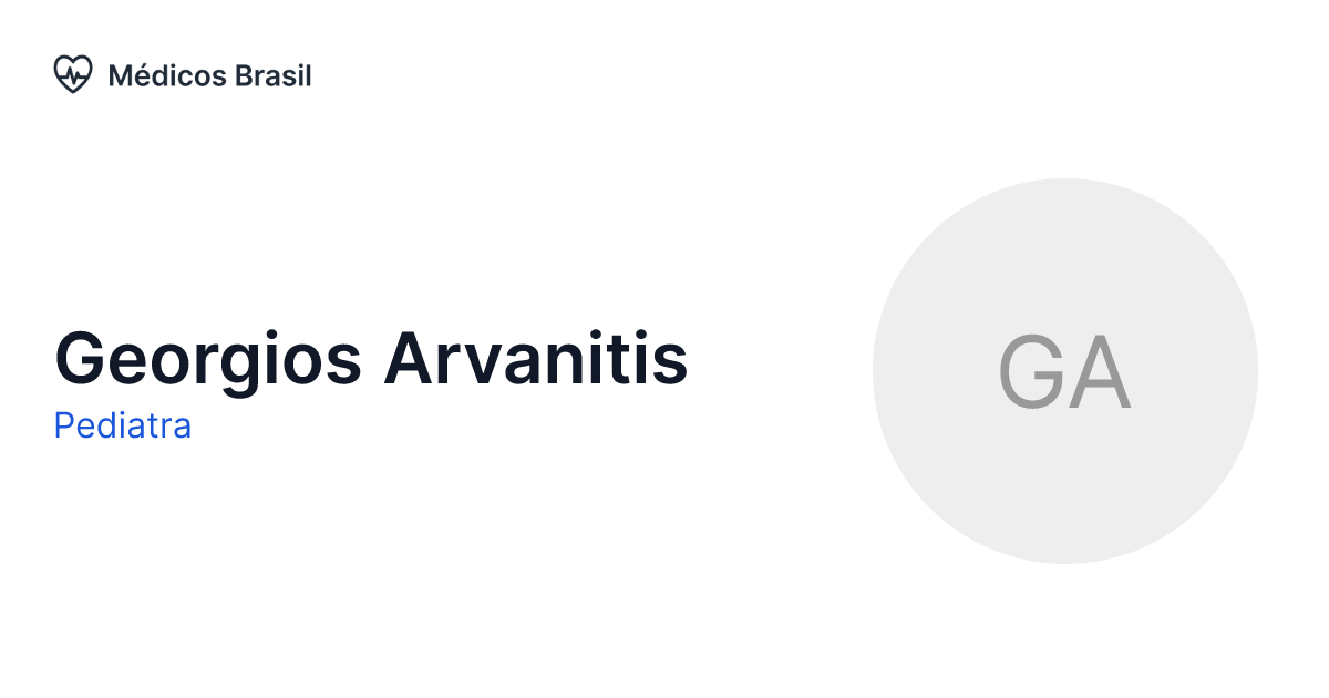 Georgios Arvanitis - Pediatra | Médicos Brasil