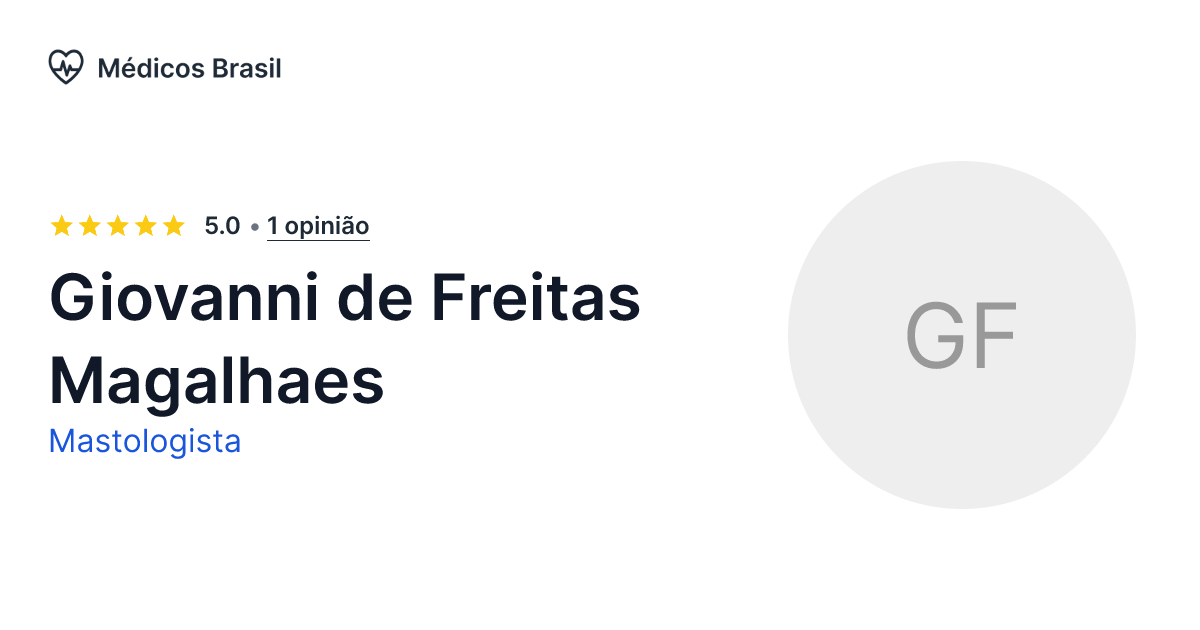 Giovanni de Freitas Magalhaes - Mastologista | Médicos Brasil