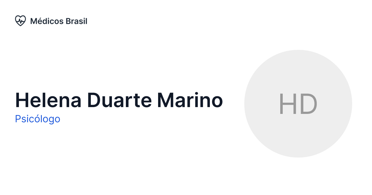 Helena Duarte Marino - Psicólogo | Médicos Brasil