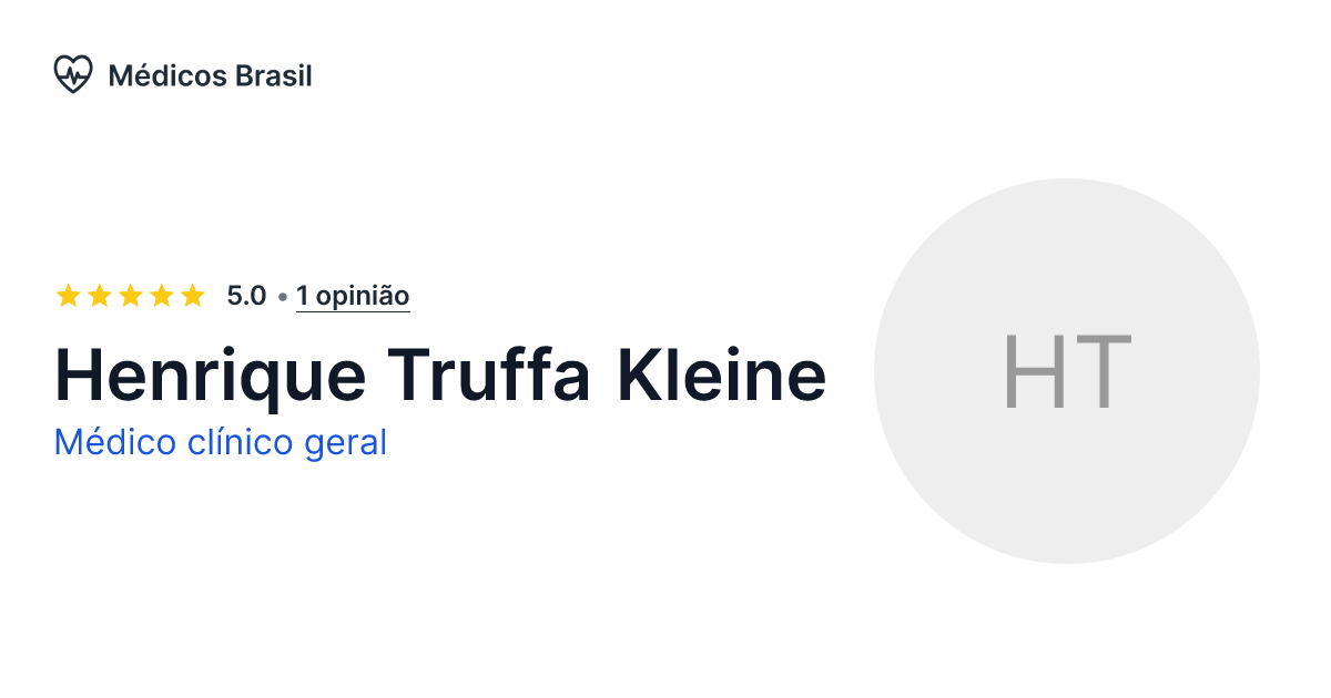 Henrique Truffa Kleine - Médico clínico geral | Médicos Brasil