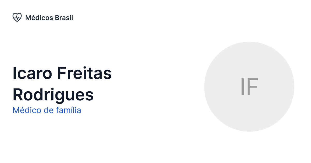 Icaro Freitas Rodrigues - Médico de família | Médicos Brasil