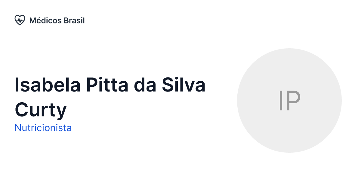 Isabela Pitta da Silva Curty - Nutricionista | Médicos Brasil