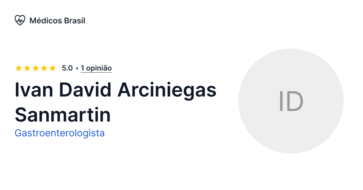Ivan David Arciniegas Sanmartin - Gastroenterologista | Médicos Brasil