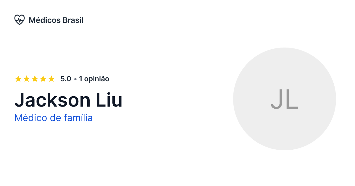 Jackson Liu - Médico de família | Médicos Brasil