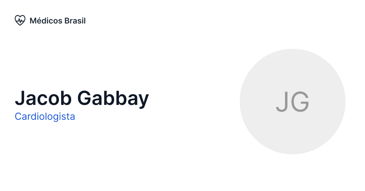 Jacob Gabbay - Cardiologista | Médicos Brasil