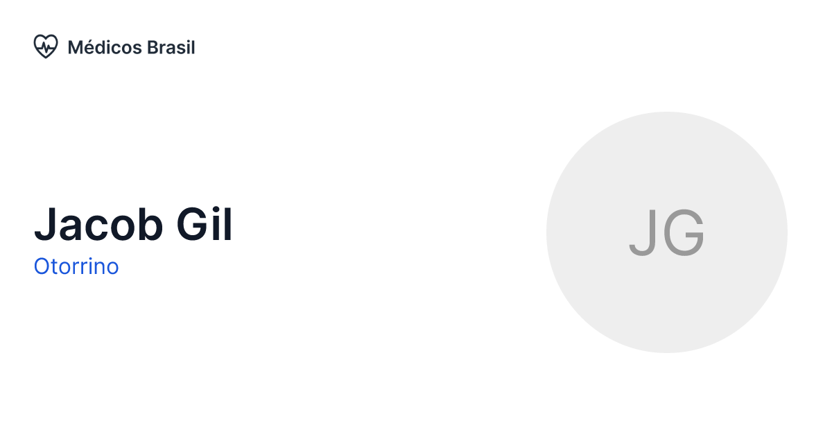 Jacob Gil - Otorrino | Médicos Brasil