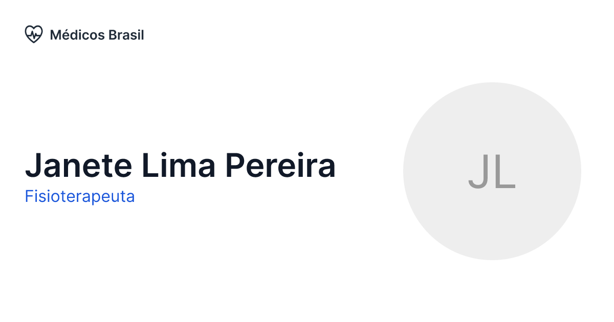 Janete Lima Pereira - Fisioterapeuta | Médicos Brasil