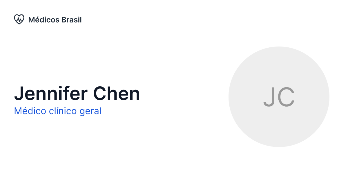 Jennifer Chen - Médico clínico geral | Médicos Brasil
