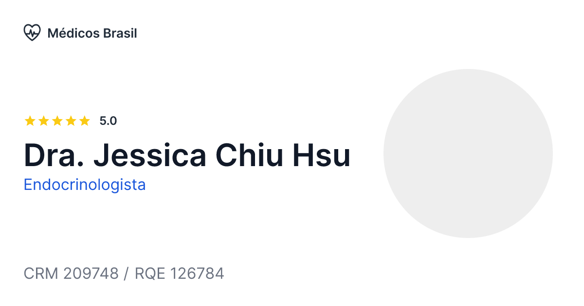 Dra. Jessica Chiu Hsu - Endocrinologista | Médicos Brasil