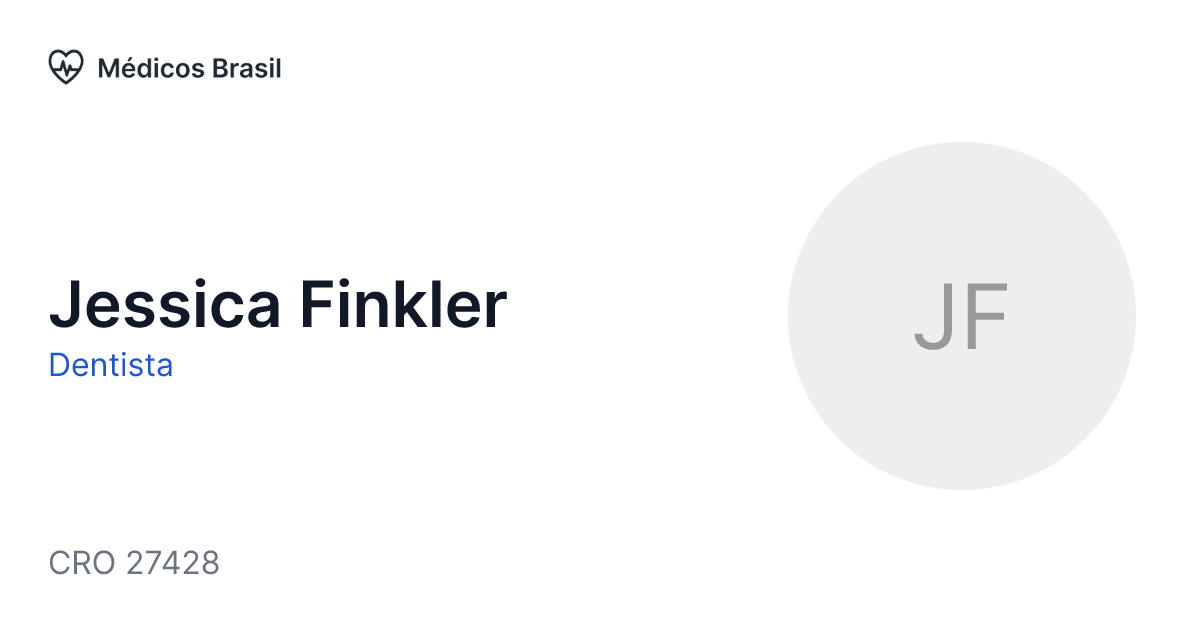 Jessica Finkler - Dentista | Médicos Brasil