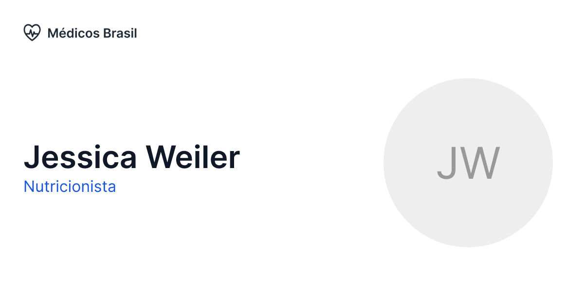 Jessica Weiler - Nutricionista | Médicos Brasil