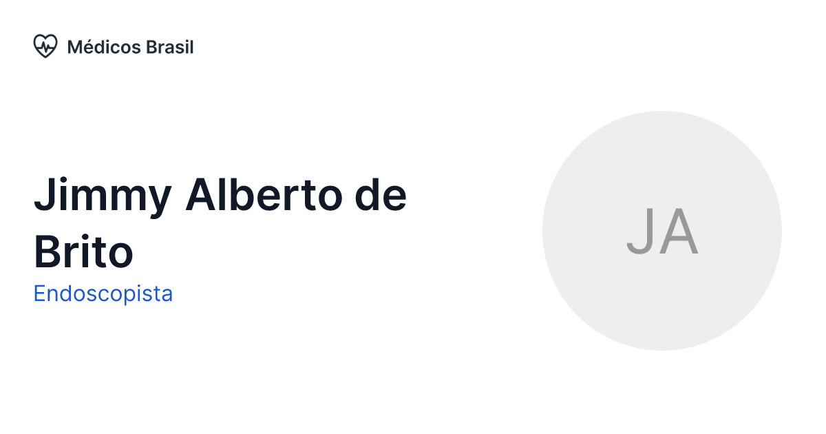 Jimmy Alberto de Brito - Endoscopista | Médicos Brasil