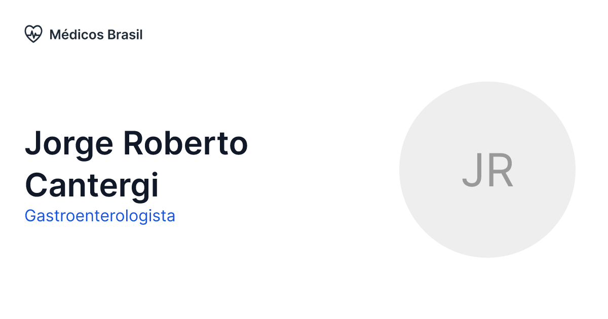 Jorge Roberto Cantergi - Gastroenterologista | Médicos Brasil