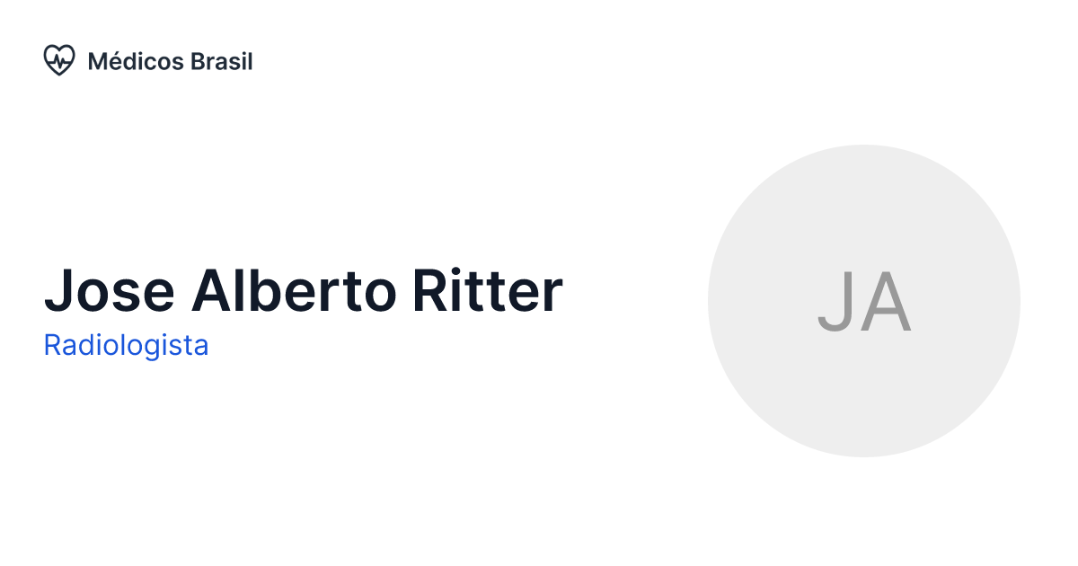 Jose Alberto Ritter - Radiologista | Médicos Brasil