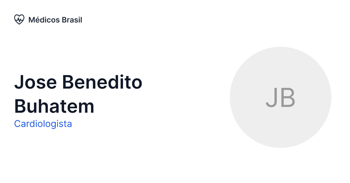 Jose Benedito Buhatem - Cardiologista | Médicos Brasil