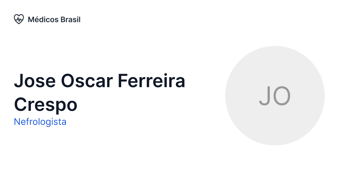 Jose Oscar Ferreira Crespo - Nefrologista | Médicos Brasil