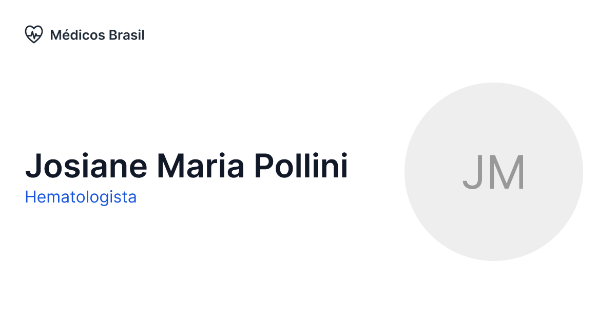Josiane Maria Pollini - Hematologista | Médicos Brasil