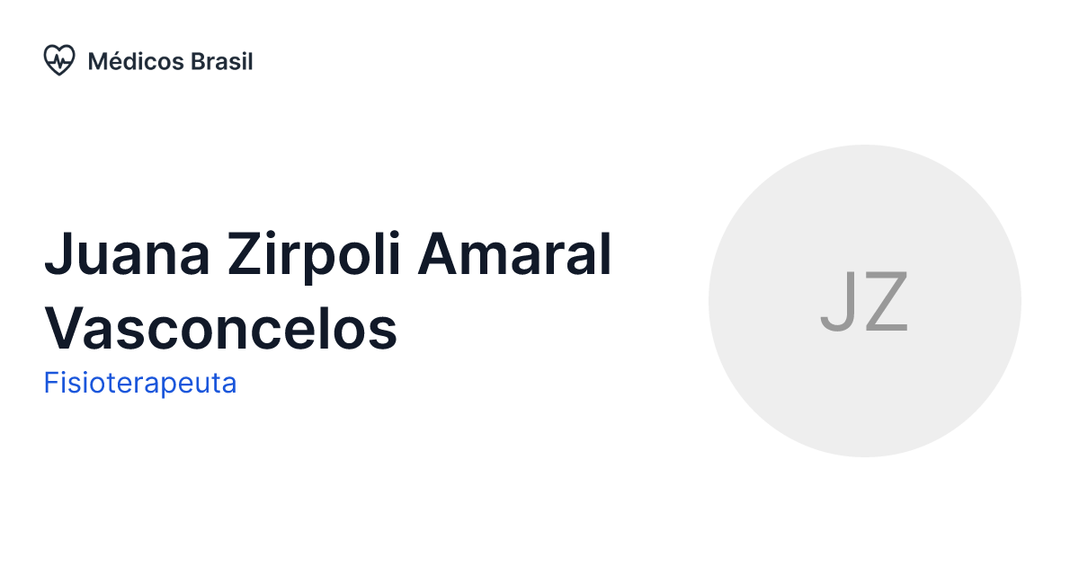 Juana Zirpoli Amaral Vasconcelos - Fisioterapeuta | Médicos Brasil