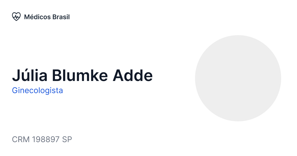 Júlia Blumke Adde - Ginecologista | Médicos Brasil