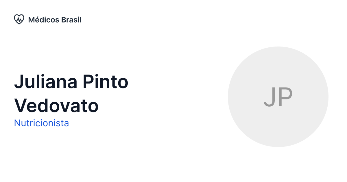 Juliana Pinto Vedovato - Nutricionista | Médicos Brasil