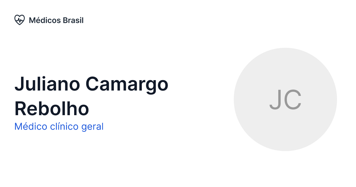 Juliano Camargo Rebolho - Médico clínico geral | Médicos Brasil