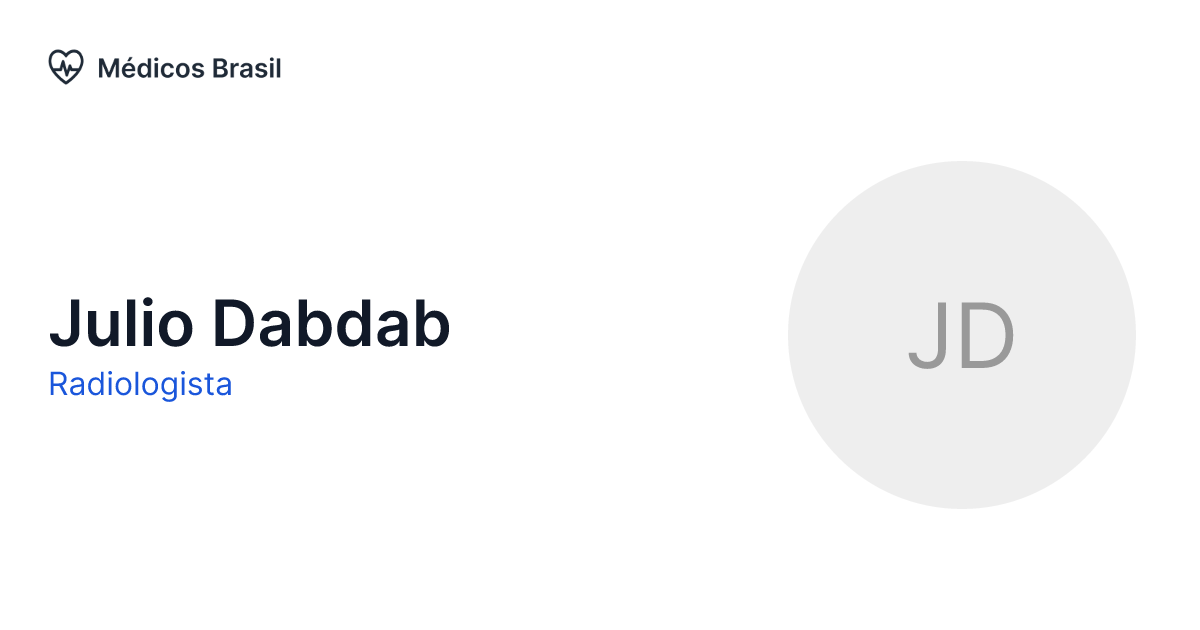 Julio Dabdab - Radiologista | Médicos Brasil