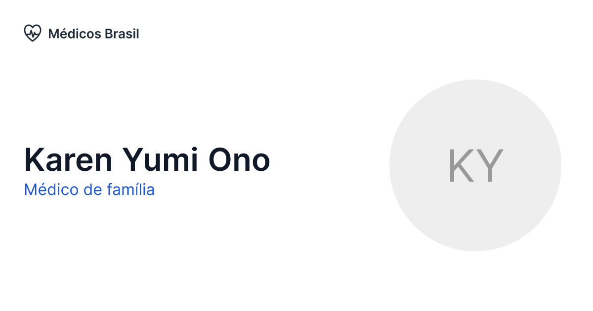 Karen Yumi Ono - Médico de família | Médicos Brasil