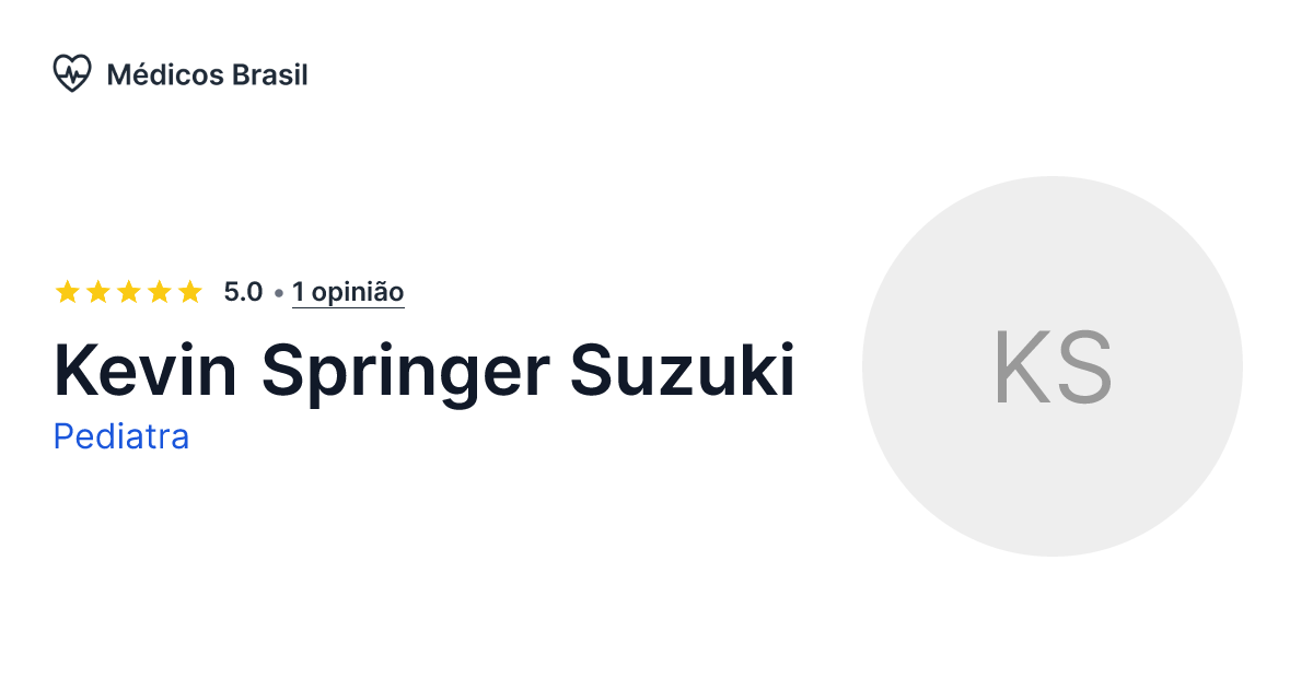 Kevin Springer Suzuki - Pediatra | Médicos Brasil