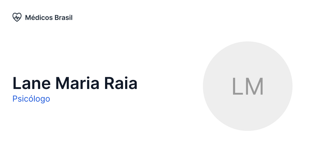 Lane Maria Raia - Psicólogo | Médicos Brasil