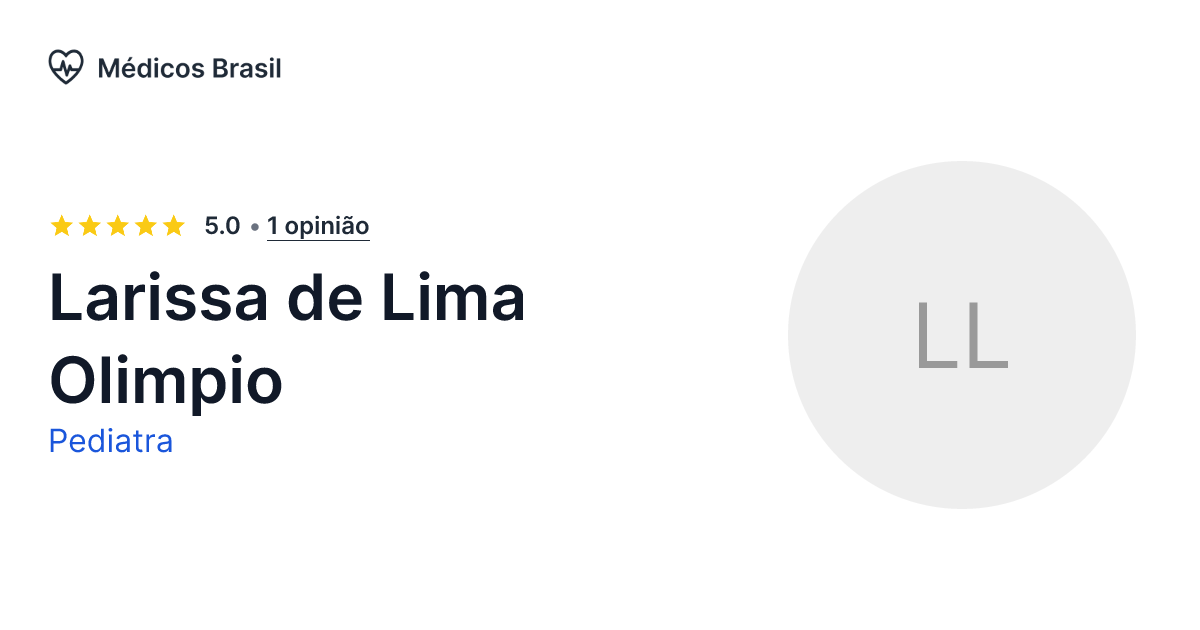 Larissa de Lima Olimpio - Pediatra | Médicos Brasil