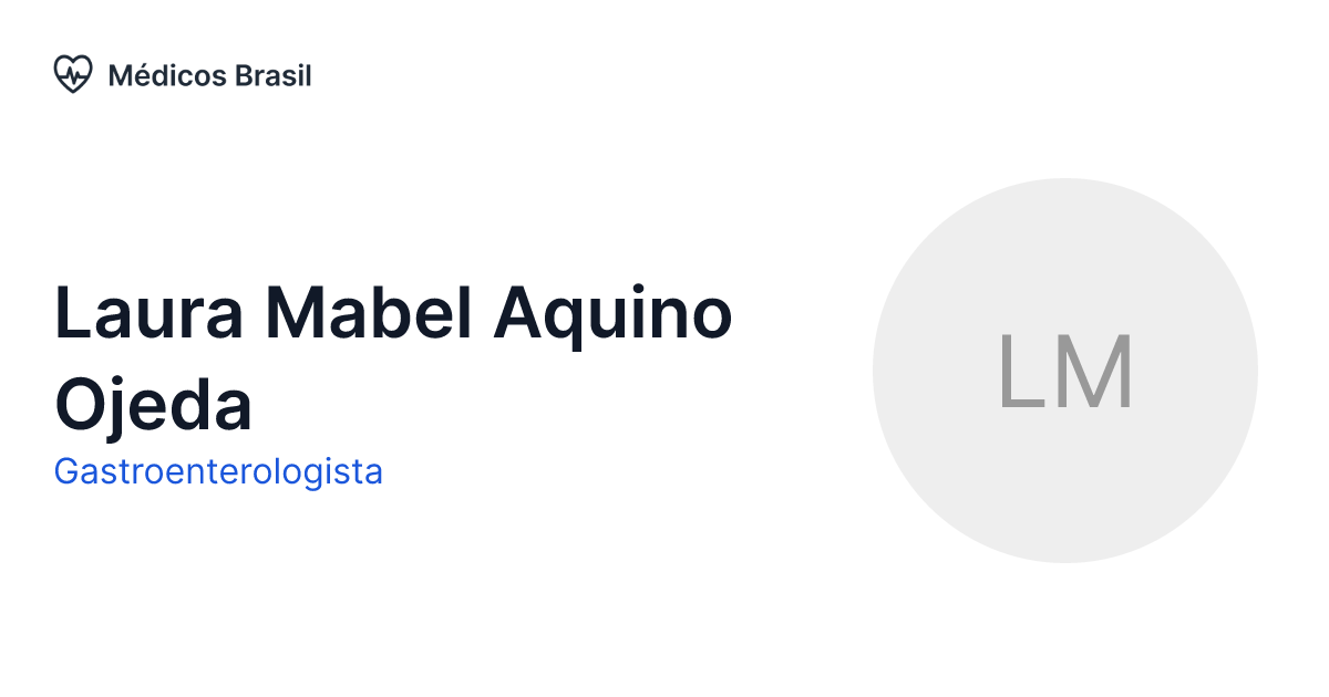 Laura Mabel Aquino Ojeda - Gastroenterologista | Médicos Brasil