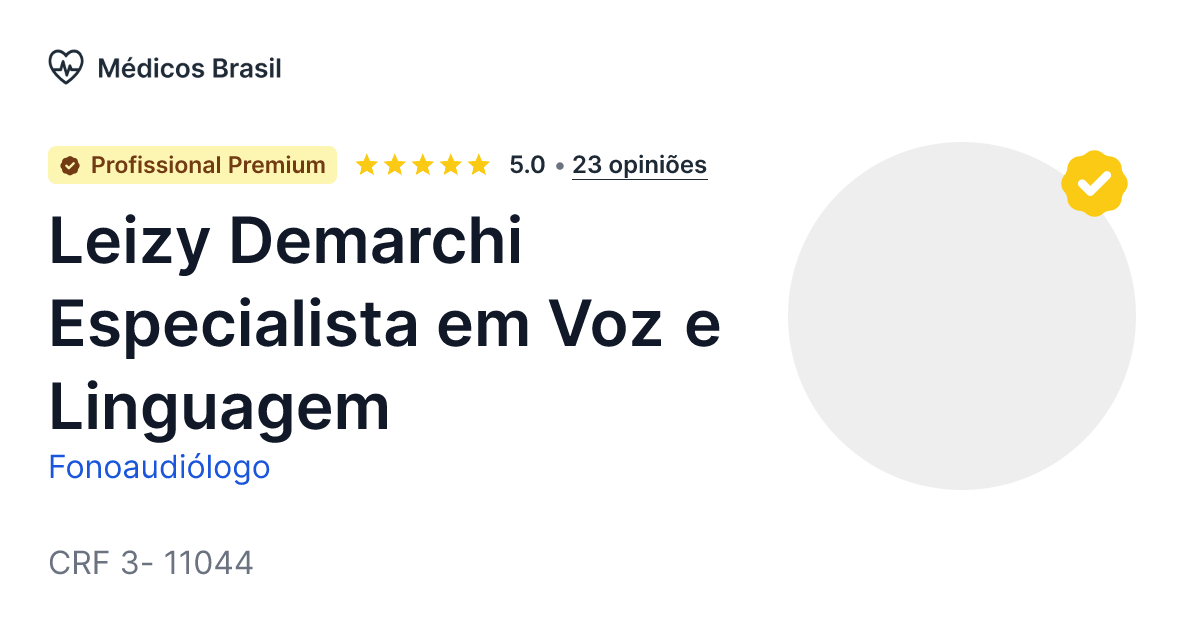 Leizy Demarchi Especialista em Voz e Linguagem - Fonoaudiólogo ...