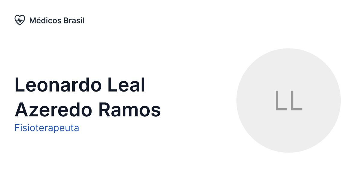 Leonardo Leal Azeredo Ramos - Fisioterapeuta | Médicos Brasil