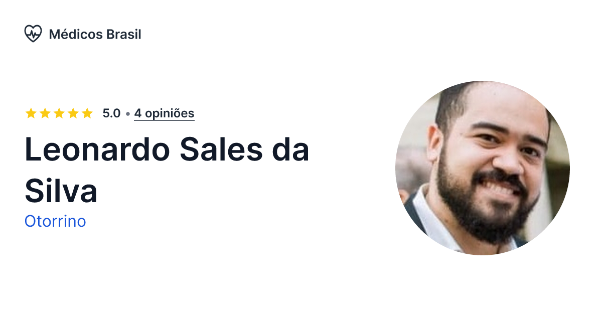 Leonardo Sales da Silva - Otorrino | Médicos Brasil