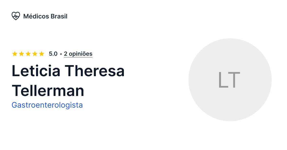 Leticia Theresa Tellerman - Gastroenterologista | Médicos Brasil