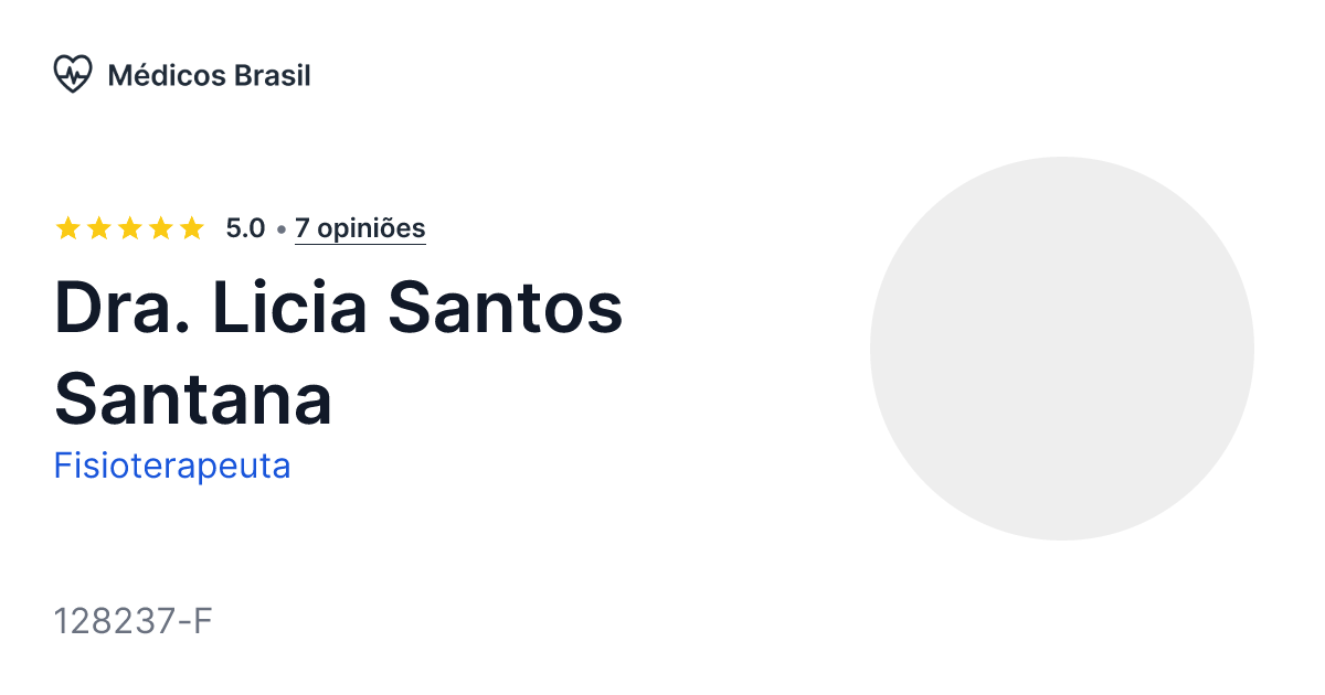 Dra. Licia Santos Santana - Fisioterapeuta | Médicos Brasil
