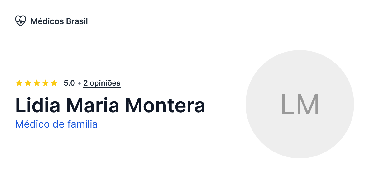 Lidia Maria Montera - Médico de família | Médicos Brasil