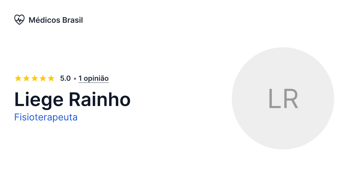 Liege Rainho - Fisioterapeuta | Médicos Brasil
