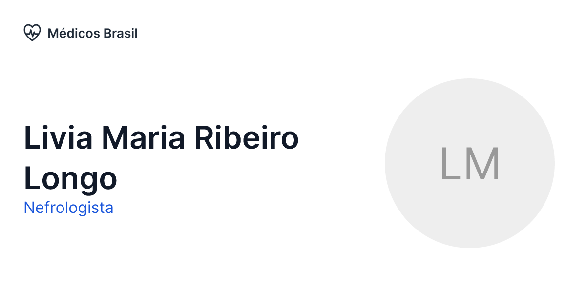 Livia Maria Ribeiro Longo - Nefrologista | Médicos Brasil