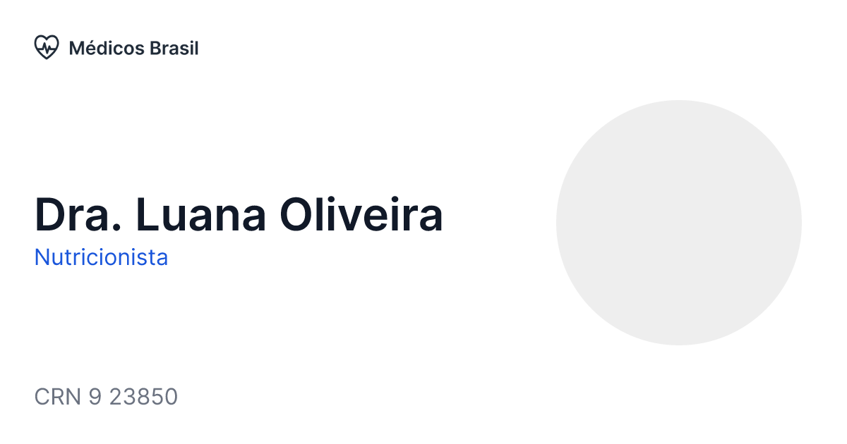 Dra. Luana Oliveira - Nutricionista | Médicos Brasil
