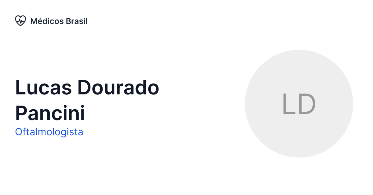 Lucas Dourado Pancini - Oftalmologista | Médicos Brasil